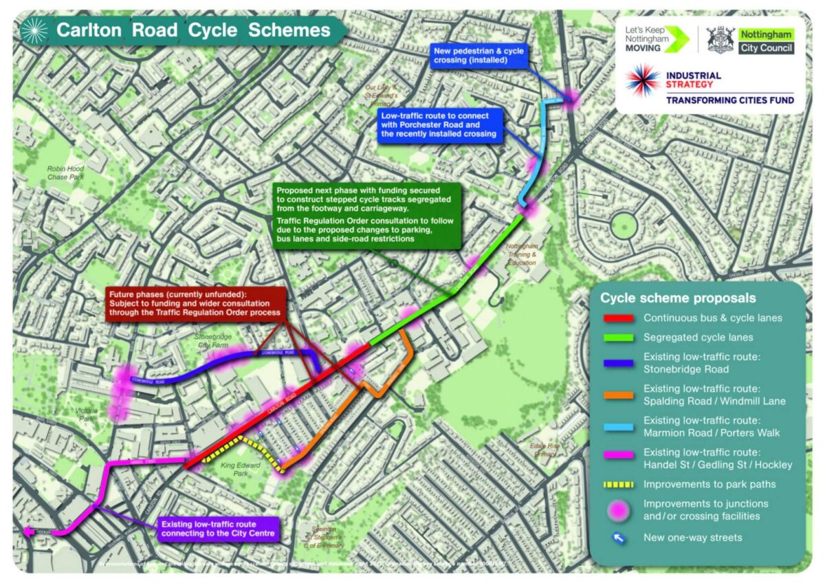 Carlton Road Cycle Schemes - Transport Nottingham