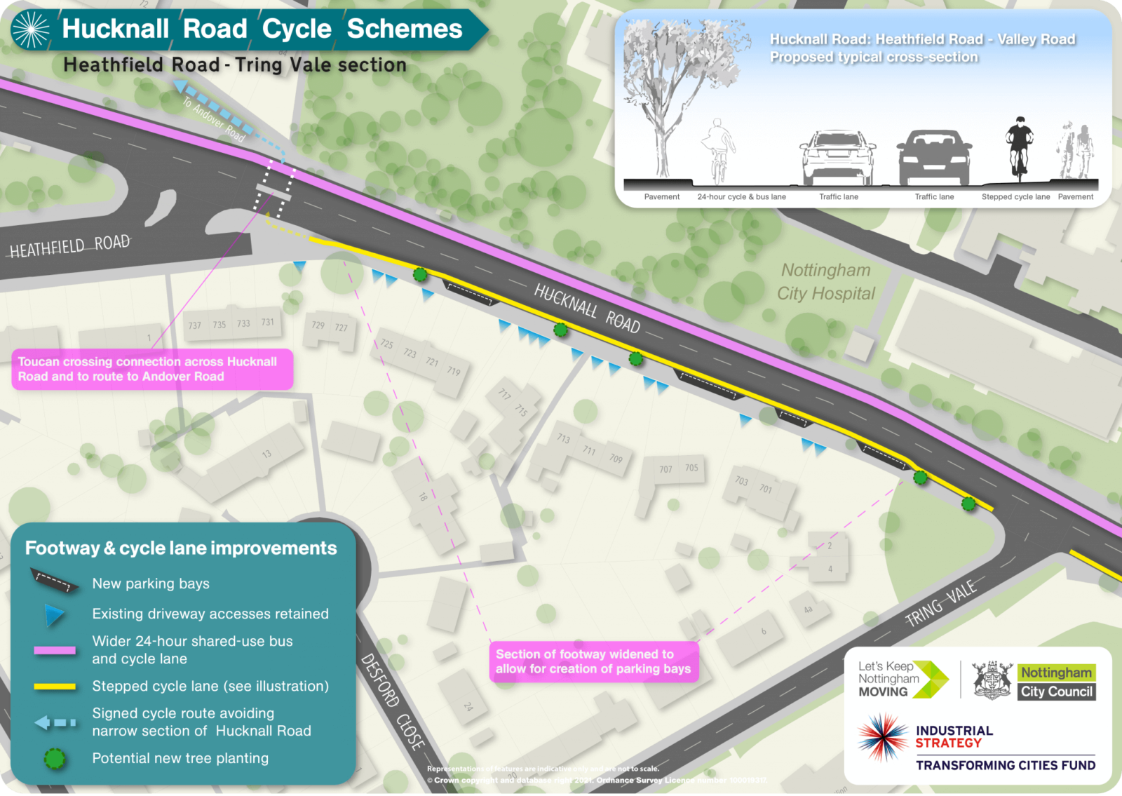 Hucknall Road Cycle Corridor Improvements - Transport Nottingham