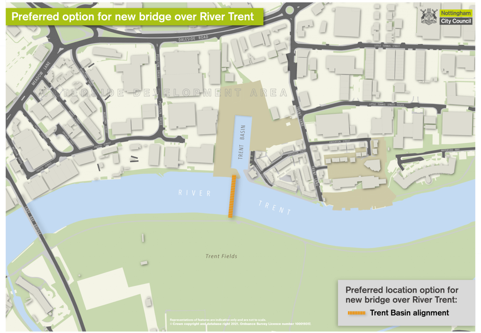 Waterside Bridge: Pedestrian and Cycle Bridge - Transport Nottingham