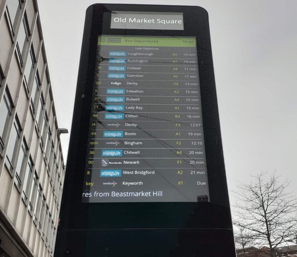 Upgrading Nottingham’s real time information network - Transport Nottingham