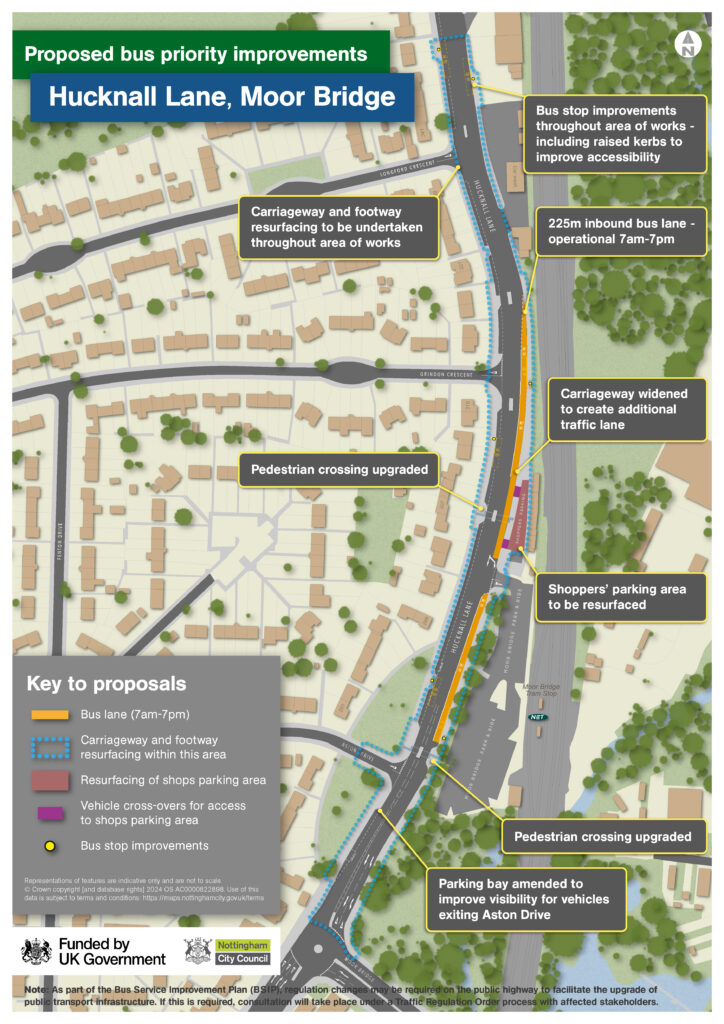 Hucknall Lane, Moor Bridge improvements - Transport Nottingham