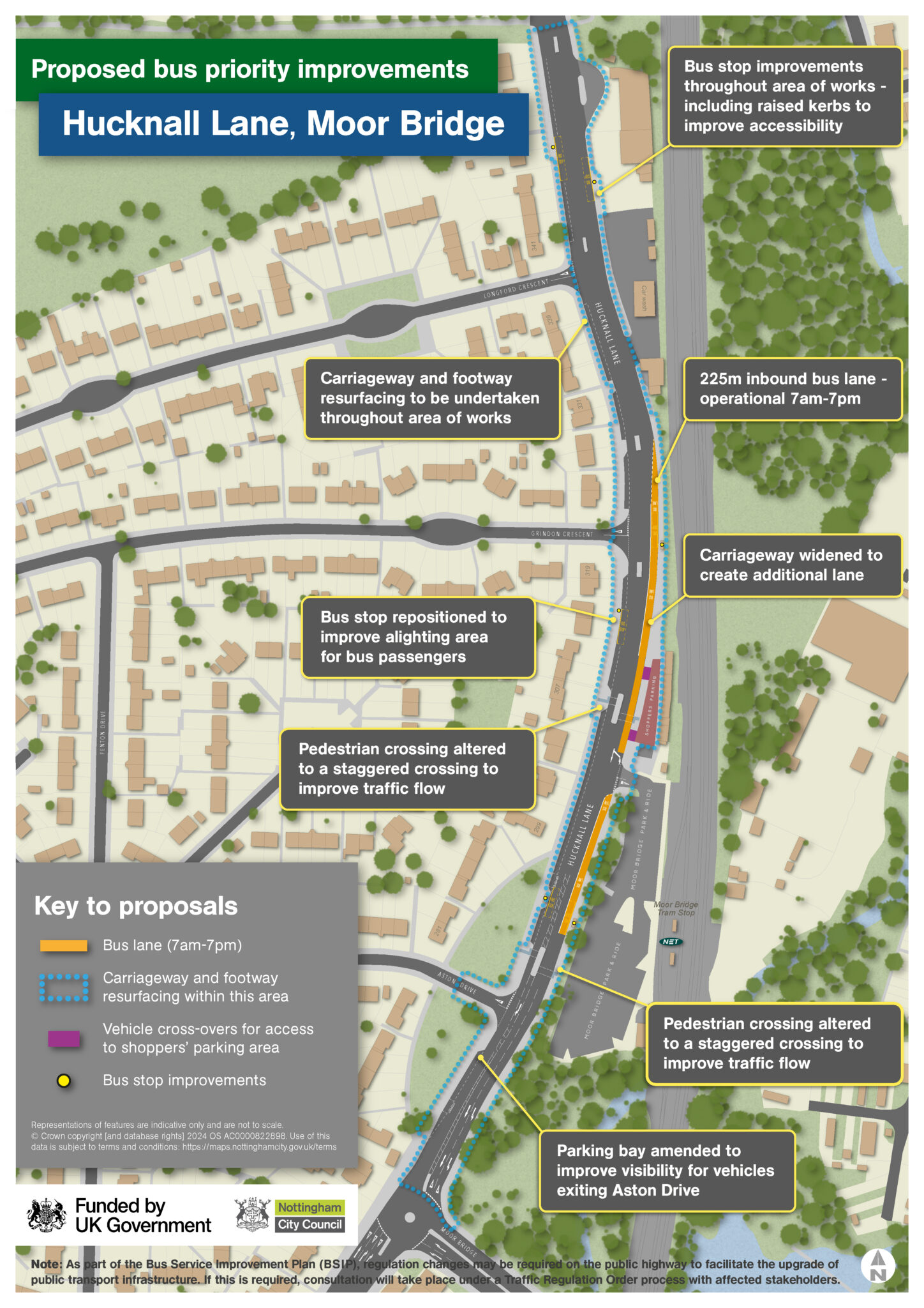 Hucknall Lane, Moor Bridge improvements - Transport Nottingham