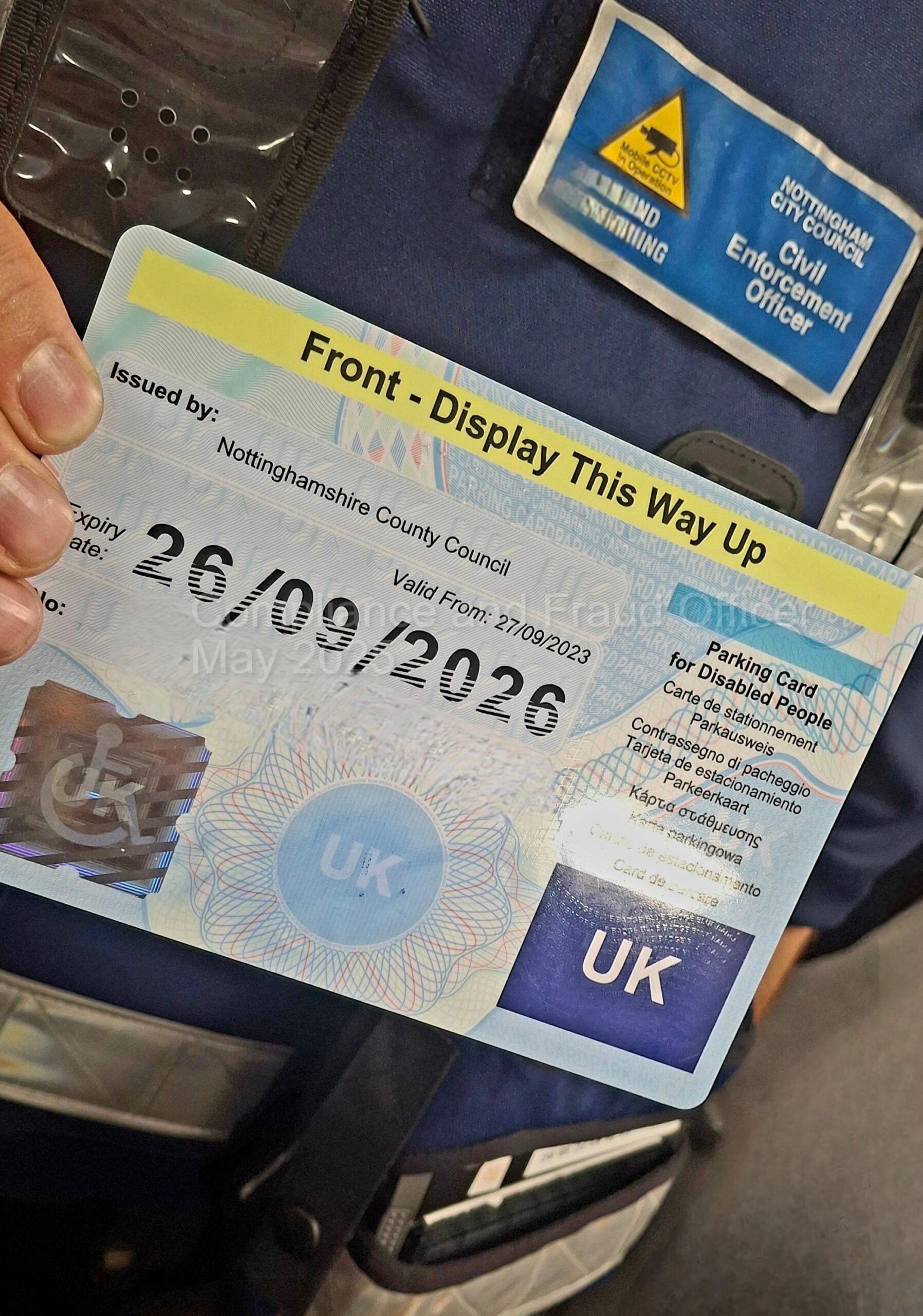 Fresh warning issued to drivers about fraudulent use of blue badges ...