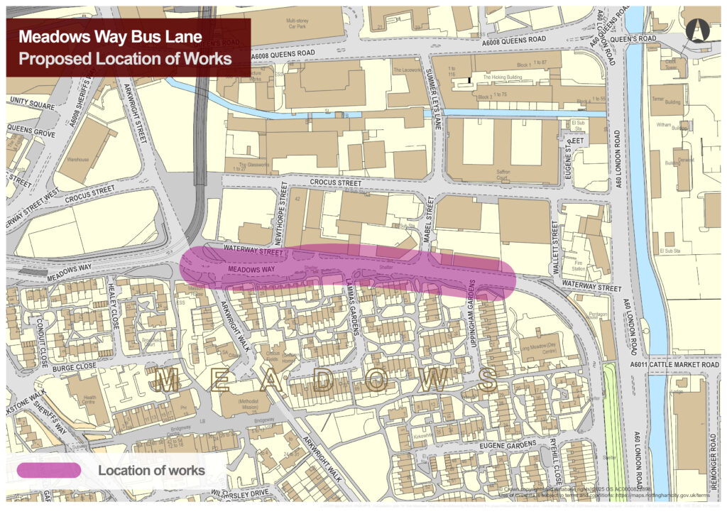Meadows Way bus lane - Transport Nottingham
